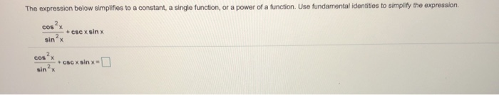 Solved The expression below simplifies to a constant, a | Chegg.com