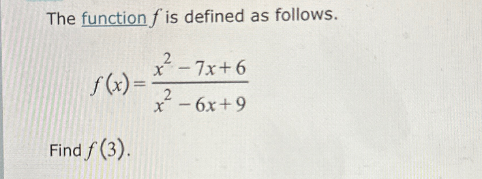 Solved The function f ﻿is defined as | Chegg.com