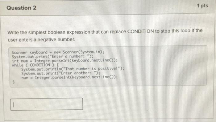 Solved Question 2 1 pts Write the simplest boolean | Chegg.com