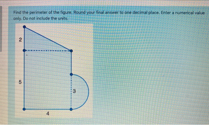 Solved Find the perimeter of the figure. Round your final | Chegg.com