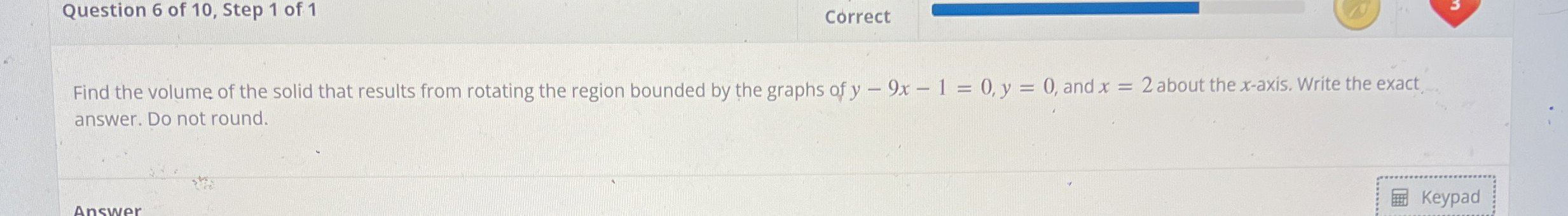 Solved Question 6 ﻿of 10, ﻿Step 1 ﻿of 1CorrectFind the | Chegg.com