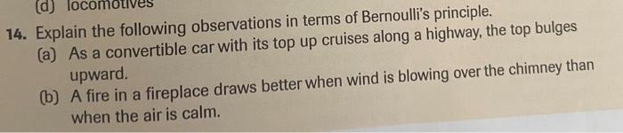 Solved 14. Explain the following observations in terms of | Chegg.com