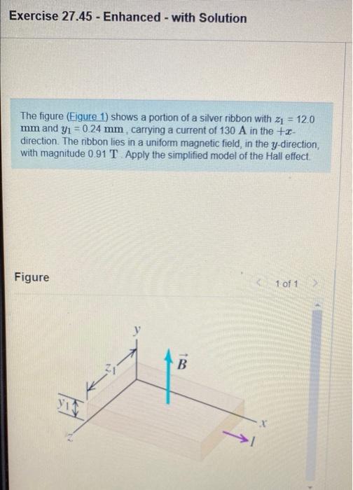 Solved Exercise 27.45 - Enhanced - with Solution - The | Chegg.com