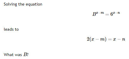 Solved Solving the equationBx-m=6x-nleads to2(x-m)=x-nWhat | Chegg.com