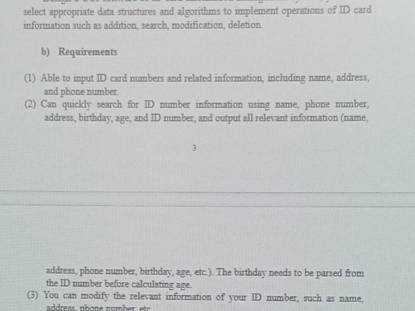 select appropriate data structures and algorithms to | Chegg.com
