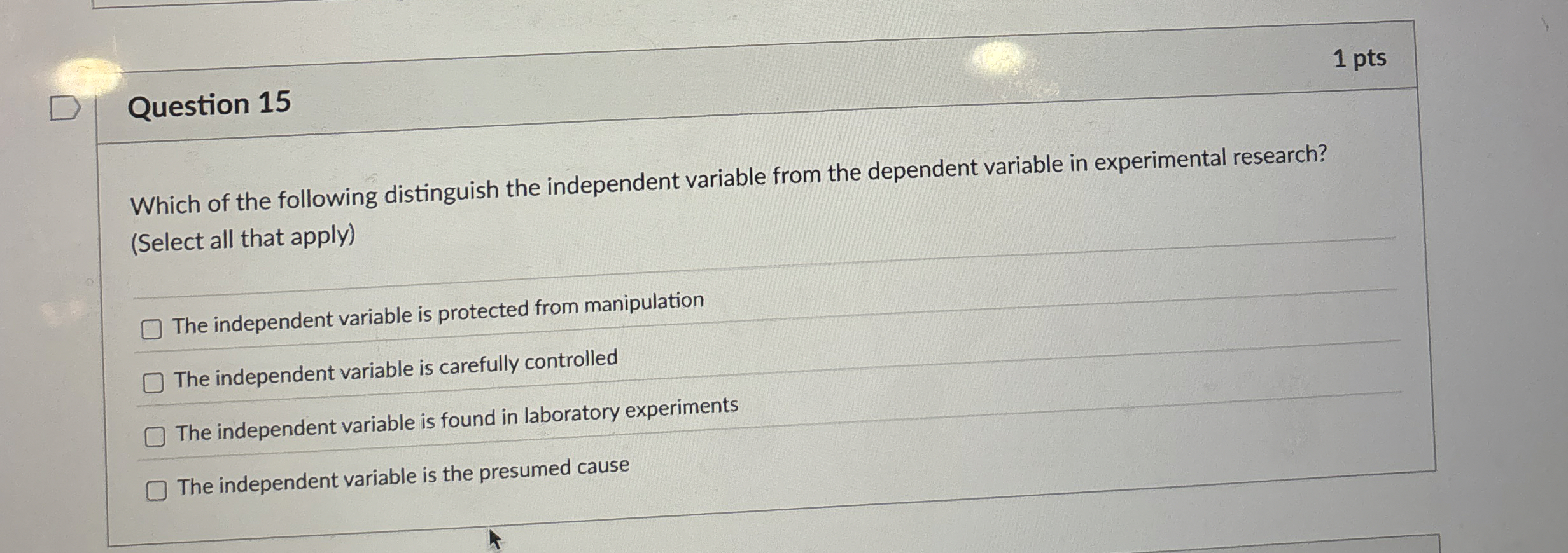 Solved Question 15Which of the following distinguish the | Chegg.com