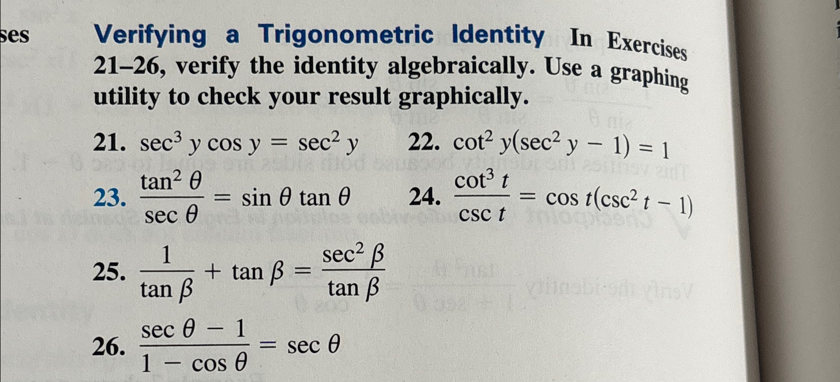 Answer numebr 23 ﻿step by step. Verifying a | Chegg.com
