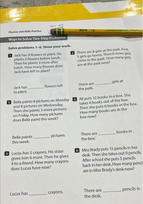 Solved Solve problems 1-6. Show your work. | Chegg.com