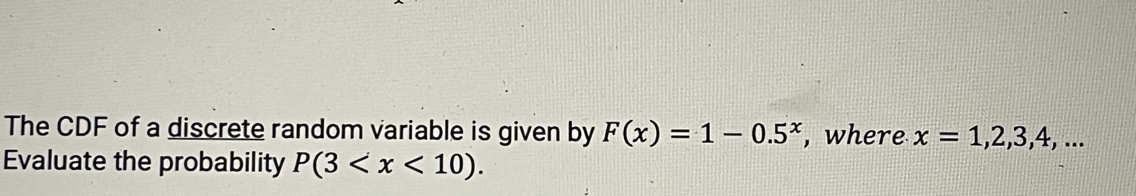 Solved The CDF of a discrete random variable is given by | Chegg.com
