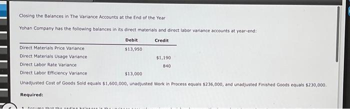 Solved 2. What if any ending balance in a variance account | Chegg.com