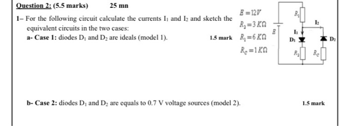 Solved Question 2: (5.5 marks) 25 mn 1- For the following | Chegg.com