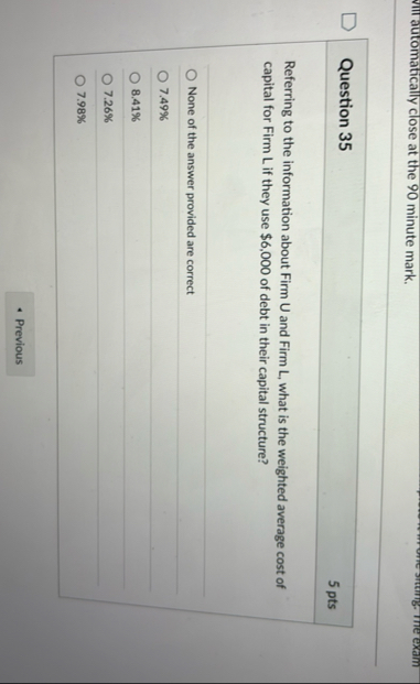 Solved vir automatically close at the 90 ﻿minute | Chegg.com