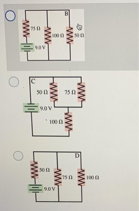 Solved which one is the correct circuit diagram for the | Chegg.com