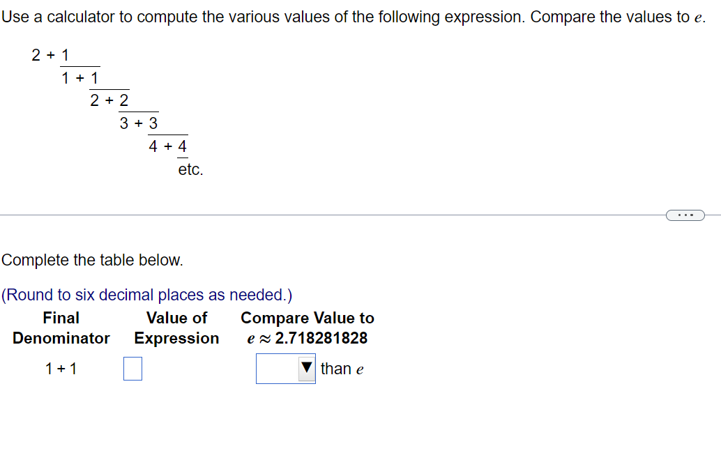 Solved Use a calculator to compute the various values of the | Chegg.com