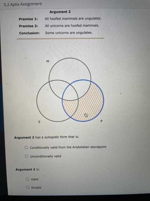 Solved 2 Aplia Assignment Premise 1: Argument 1 All joyous | Chegg.com