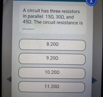 Solved A circuit has three resistors in parallel: 150,300 , | Chegg.com