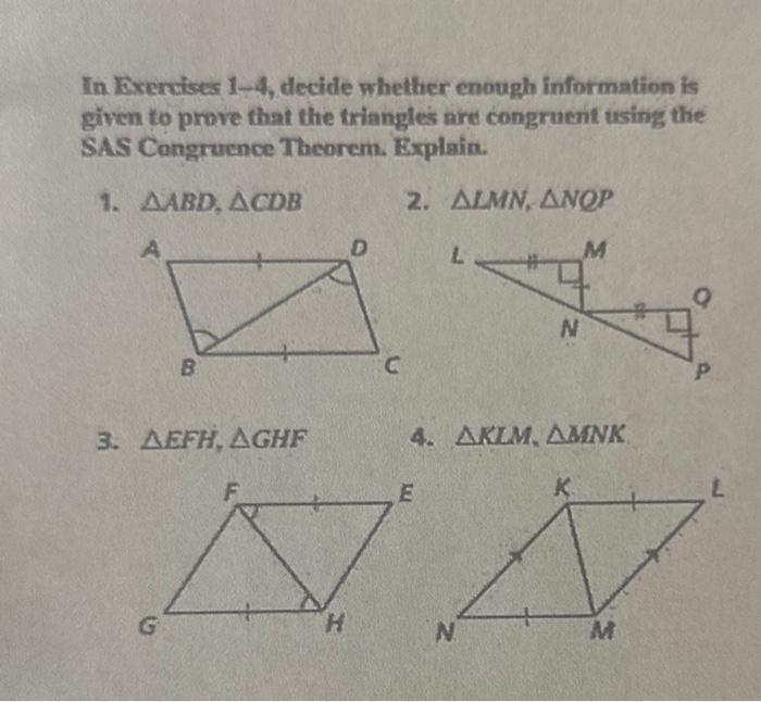 Solved In Exercises 1-4, decide whether enough information | Chegg.com
