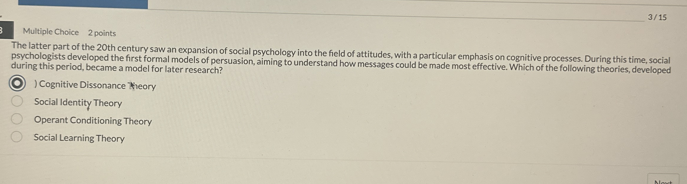 Multiple Choice 2 ﻿pointsThe latter part of the 20th | Chegg.com