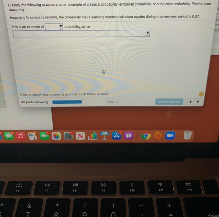 Solved Classify the following statement as an example of | Chegg.com