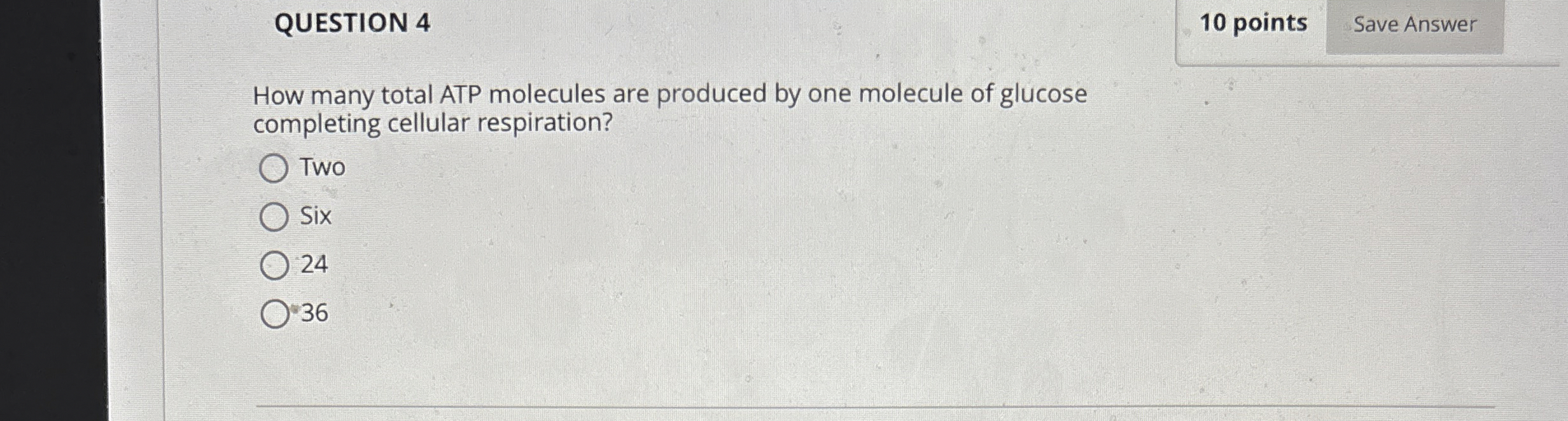 Solved QUESTION 4How many total ATP molecules are produced | Chegg.com
