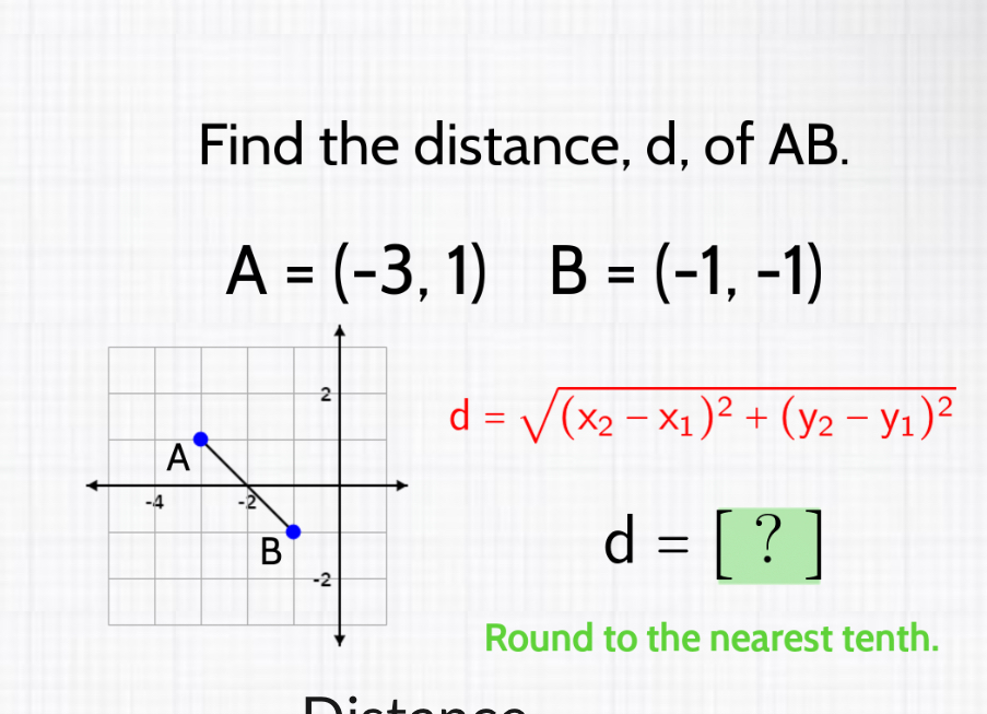 Solved Find the distance, d, ﻿of | Chegg.com