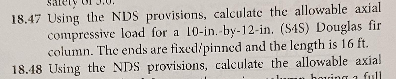 Solved 18.47 ﻿Using the NDS provisions, calculate the | Chegg.com