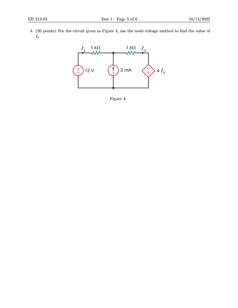 Solved 4. (20 points) For the circuit given in Figure 4, | Chegg.com Solved 4. (20 points) For the circuit given in Figure 4, | Chegg.com