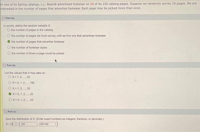 Solved In one of its Spring catalogs, L.L. Bean@ advertised | Chegg.com