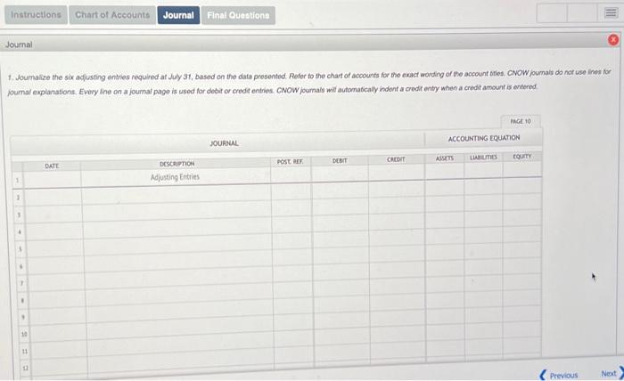Solved Required:1.Journalize the six adjusting entries | Chegg.com