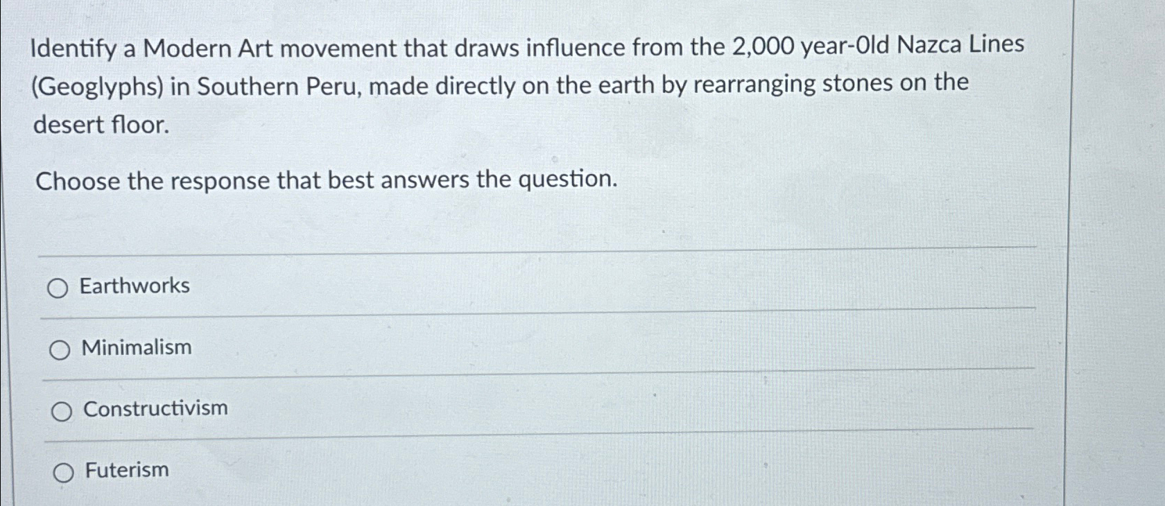 Solved Identify a Modern Art movement that draws influence | Chegg.com