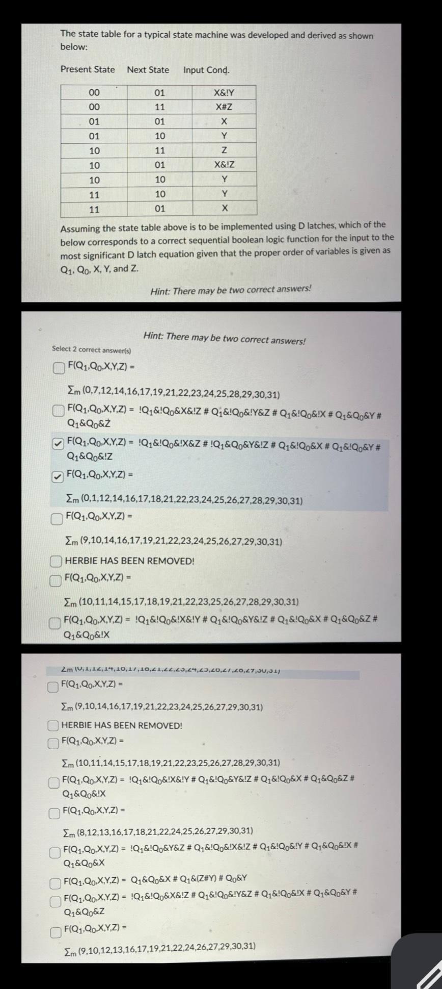 Solved I GOT THIS WRONG PLEASE DO THE FOLLOWING: The state | Chegg.com