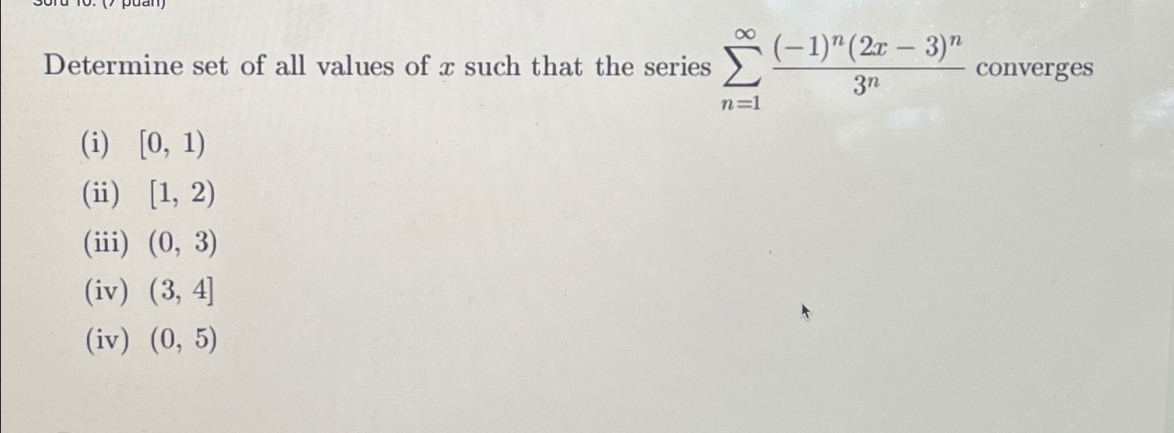 Solved Determine set of all values of x ﻿such that the | Chegg.com