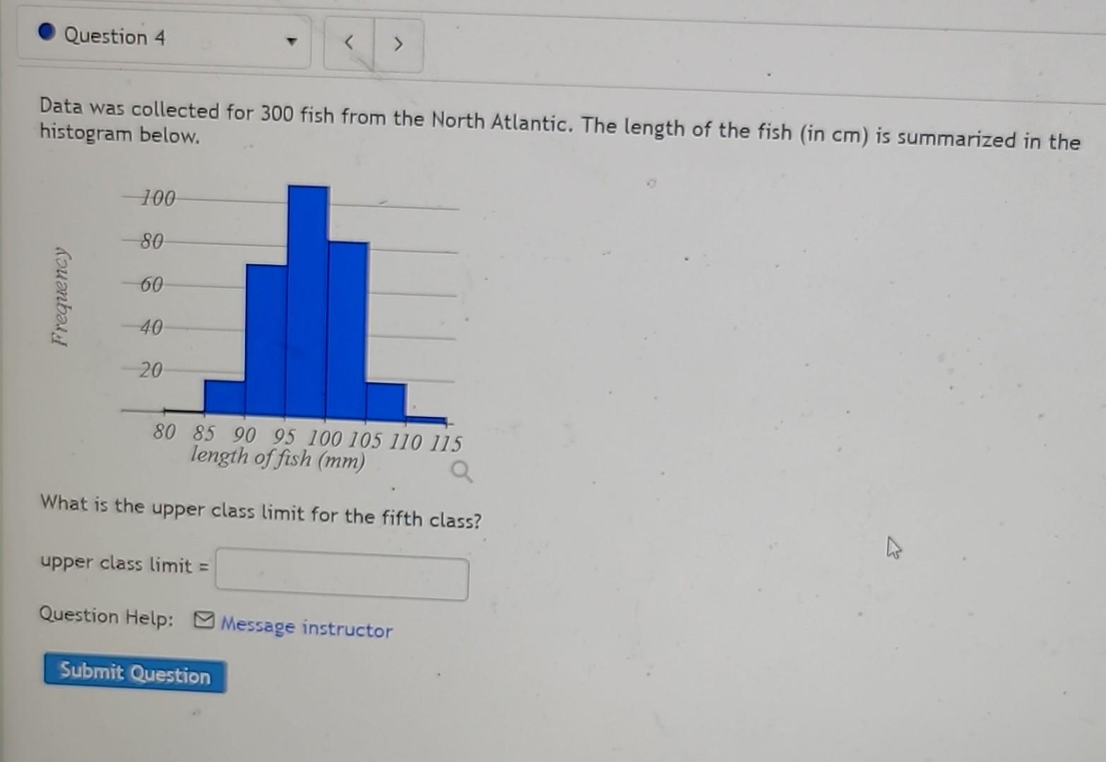 Solved Data was collected for 300 fish from the North | Chegg.com