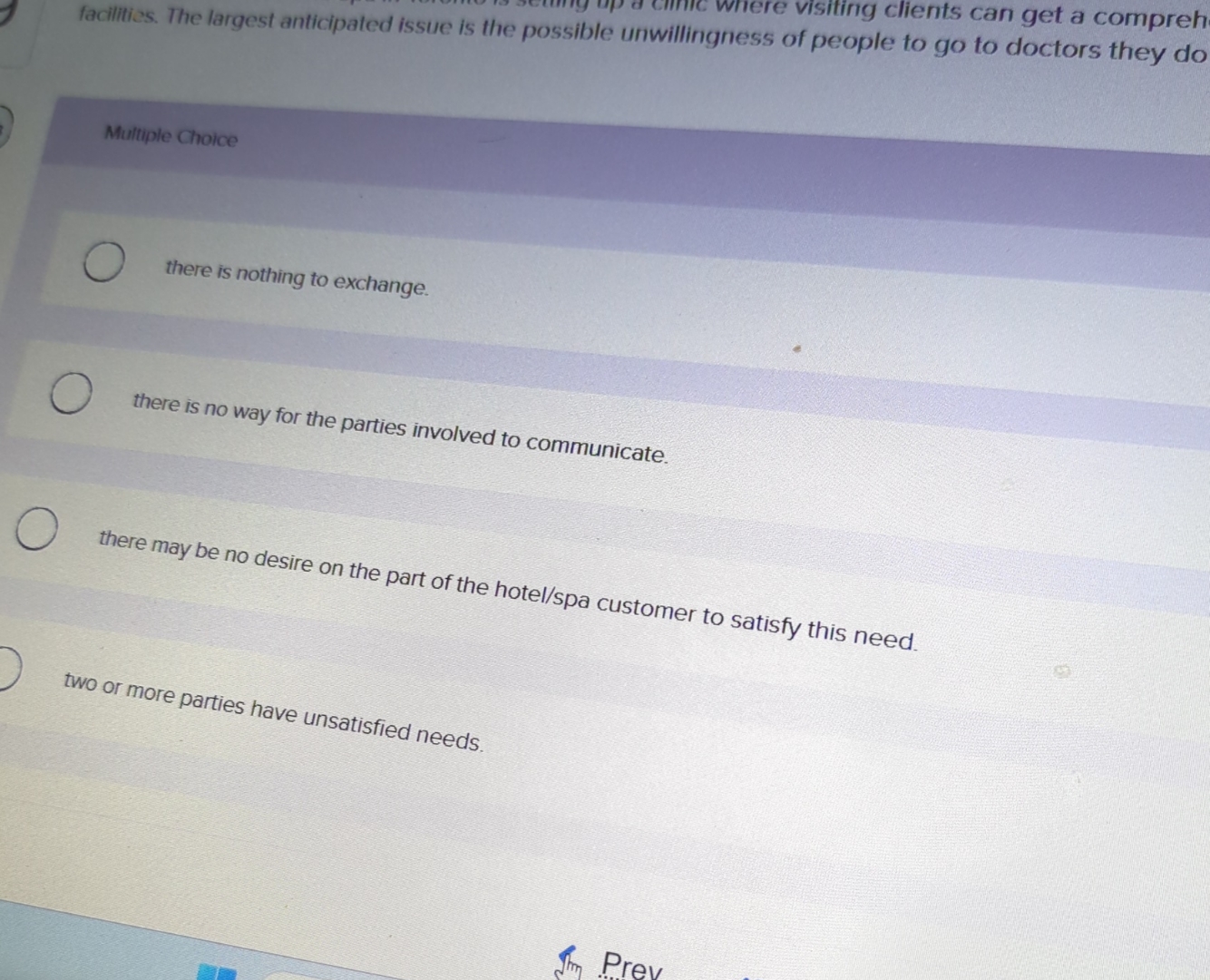 Solved Multiple Choicethere is nothing to exchange.there is | Chegg.com