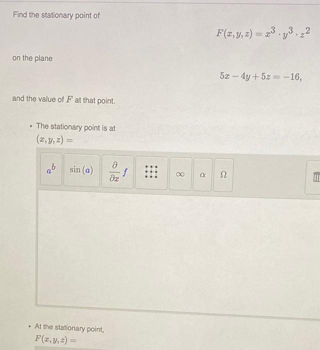[Solved]: answer all parts please Find the stationary point