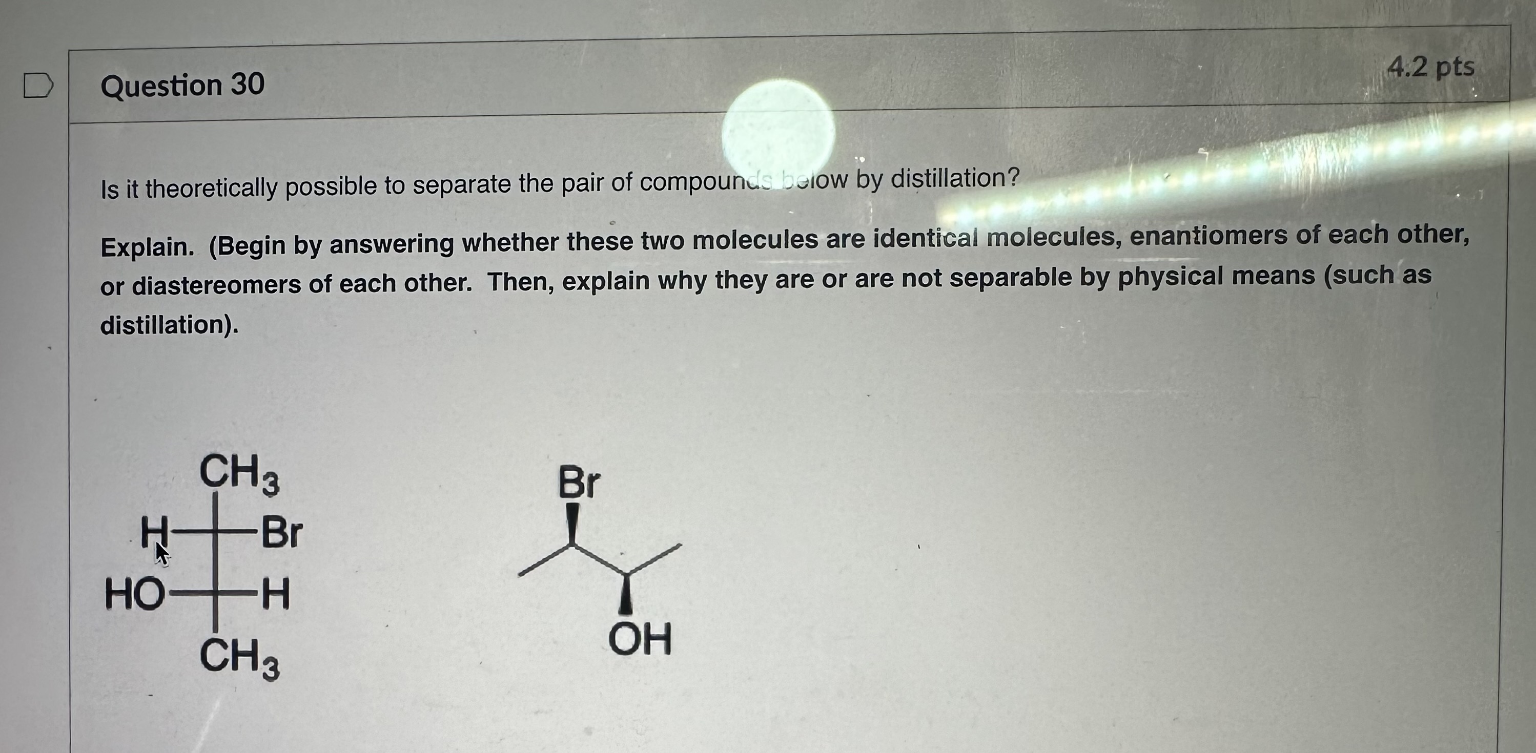 Solved is it theoretically possible to separate the pair of | Chegg.com