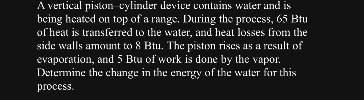 Solved A vertical piston-cylinder device contains water and | Chegg.com