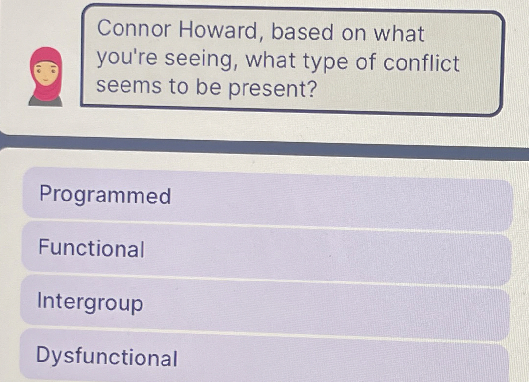 Solved Connor Howard, based on what you're seeing, what type | Chegg.com