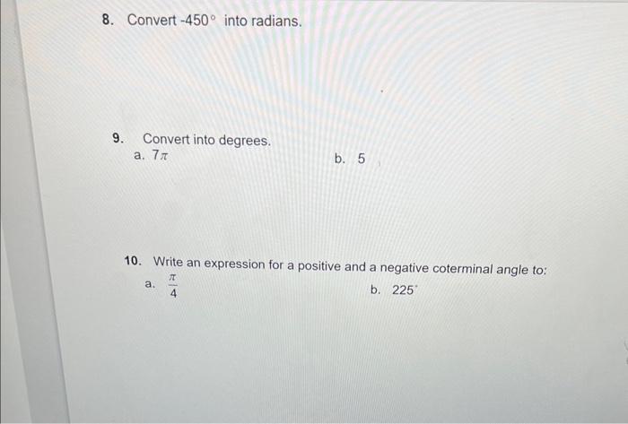 Solved Pre-Calculus 30 Chapter 4 Assignment To receive full | Chegg.com