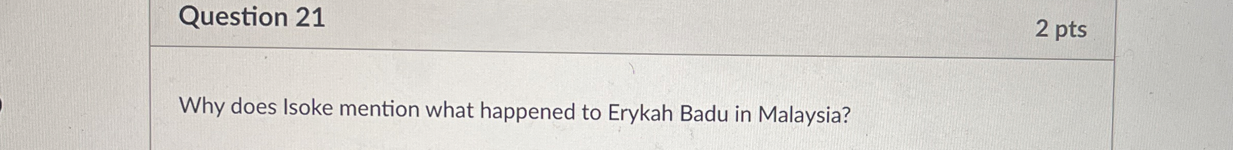 Solved Question 212 ﻿ptsWhy does Isoke mention what happened | Chegg.com