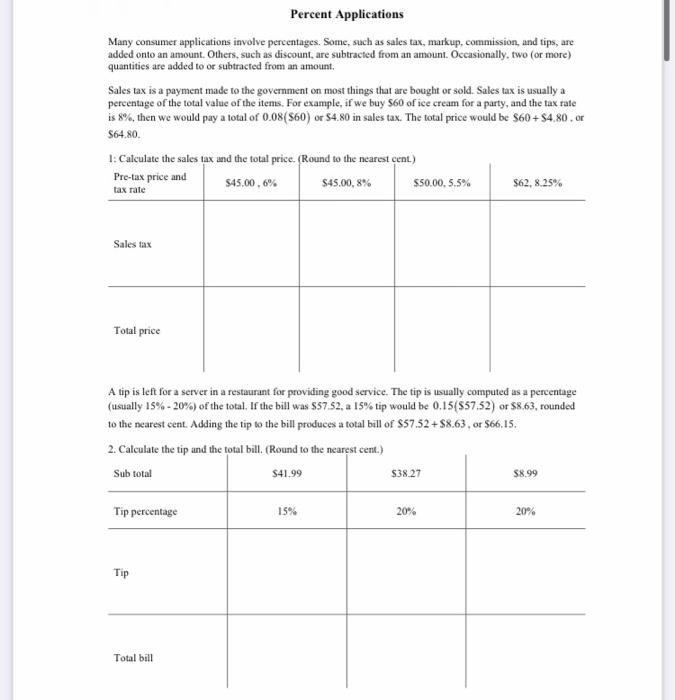 Solved Percent Applications Many consumer applications | Chegg.com