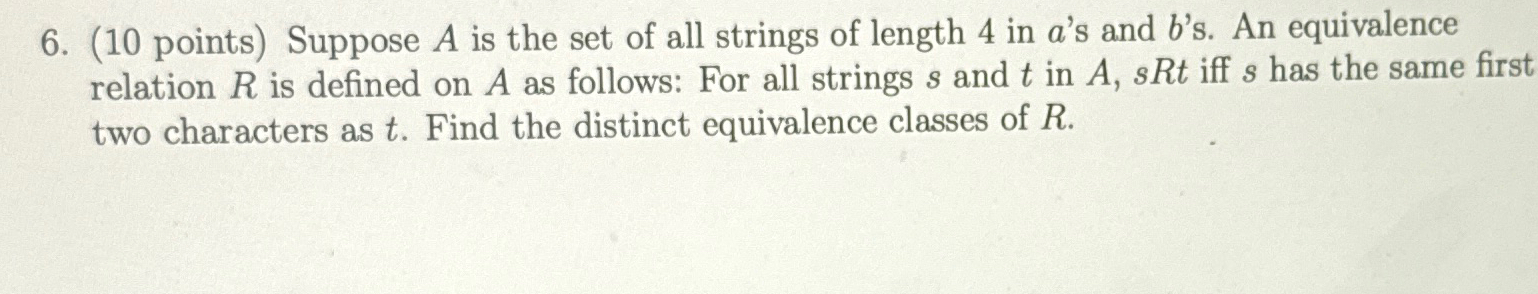 Solved (10 ﻿points) ﻿Suppose A ﻿is the set of all strings of | Chegg.com