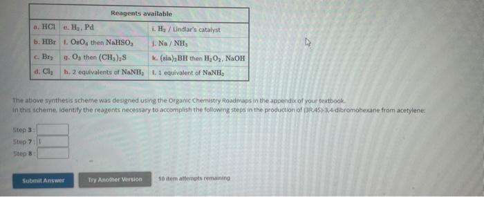 Solved 44 HC≡CH HC≡C HC=CH 42 H2C=CH2The above syntthesis | Chegg.com