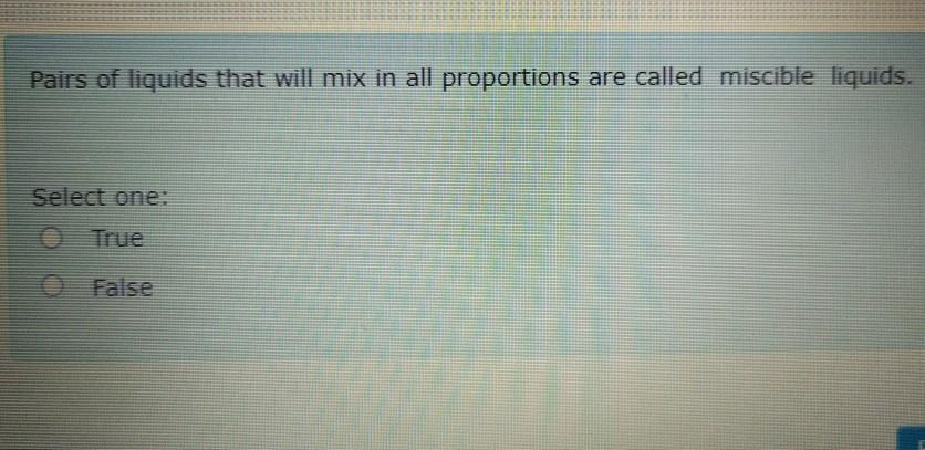 Solved Pairs of liquids that will mix in all proportions are | Chegg.com