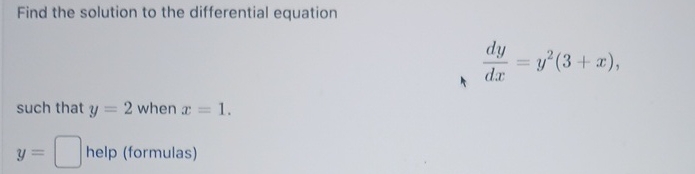 Solved Find the solution to the differential | Chegg.com