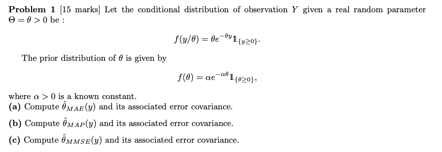 Solved Problem 1 [15 ﻿marks] ﻿Let the conditional | Chegg.com