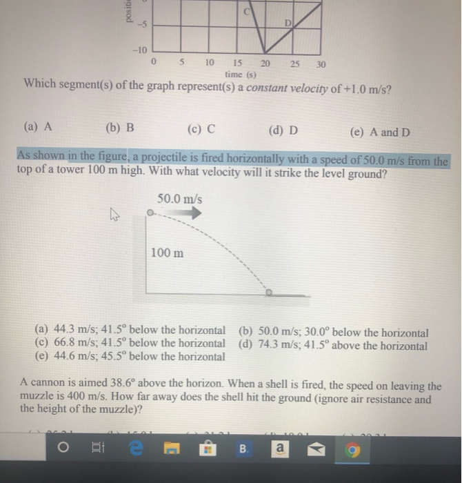 Solved positi -10 0 5 10 15 20 25 30 time (s) Which | Chegg.com