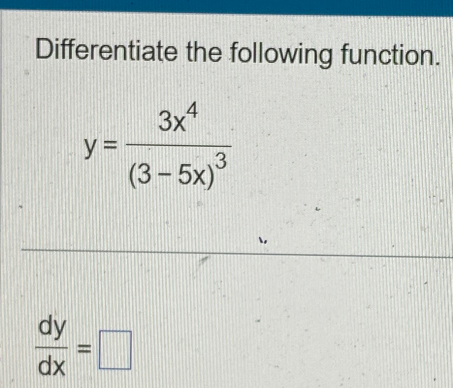 Solved Differentiate the following | Chegg.com