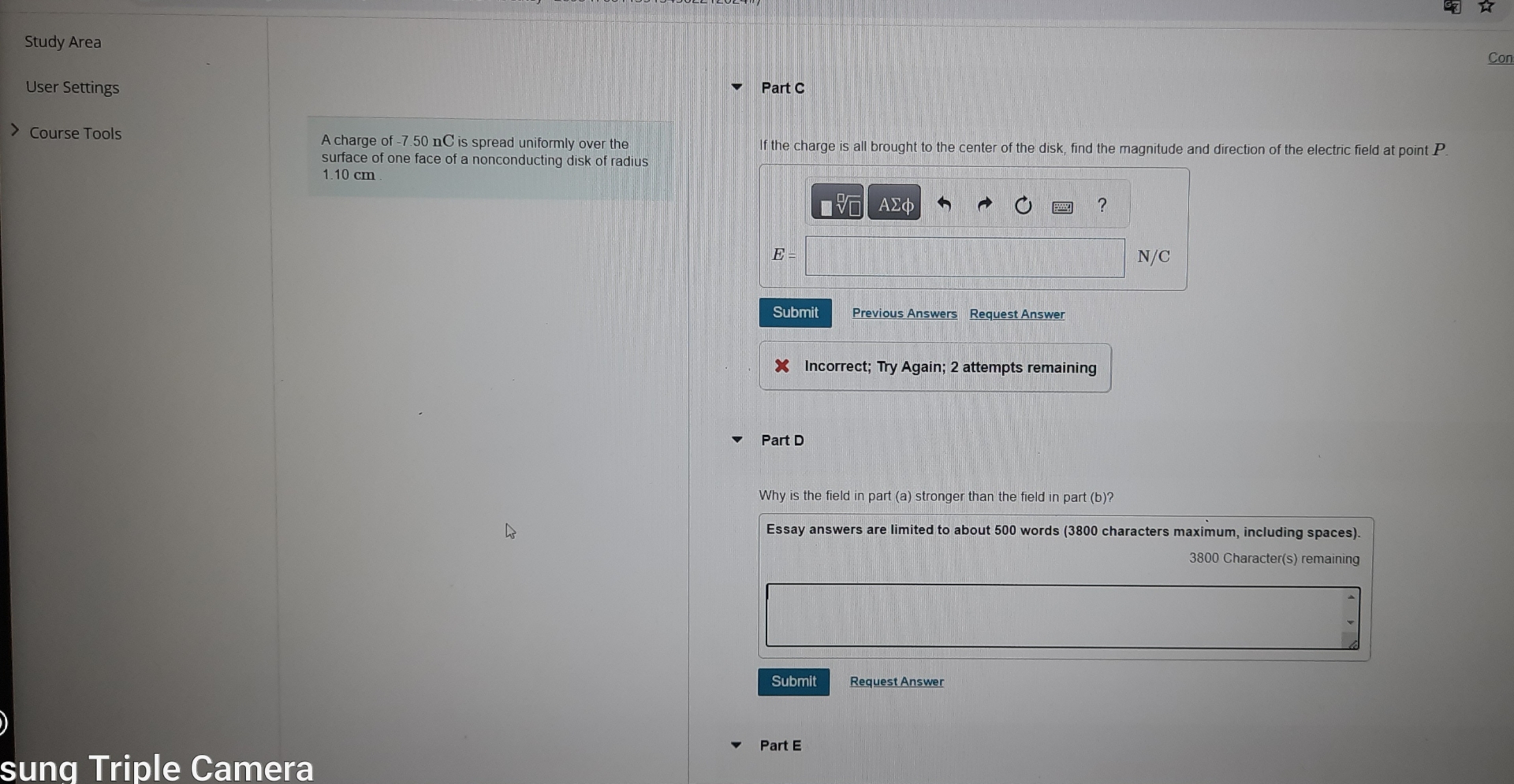 Solved Study AreaUser SettingsCourse ToolsCourse ToolsA | Chegg.com
