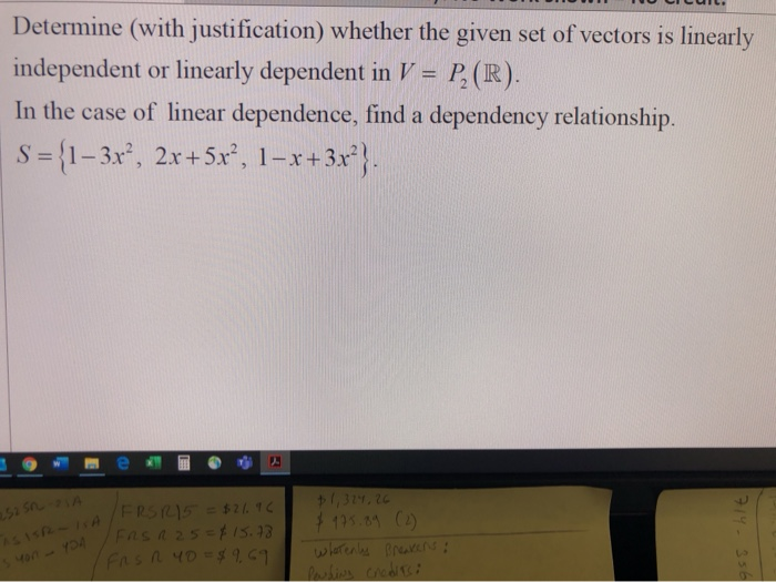 Solved OCCUIL. Determine (with justification) whether the | Chegg.com